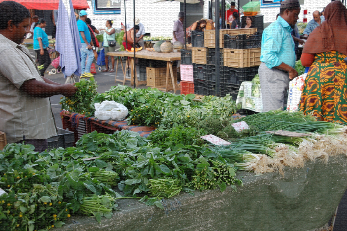 Marché de St André (Réunion) - Brède mafane (Acmella oleracea) et ...